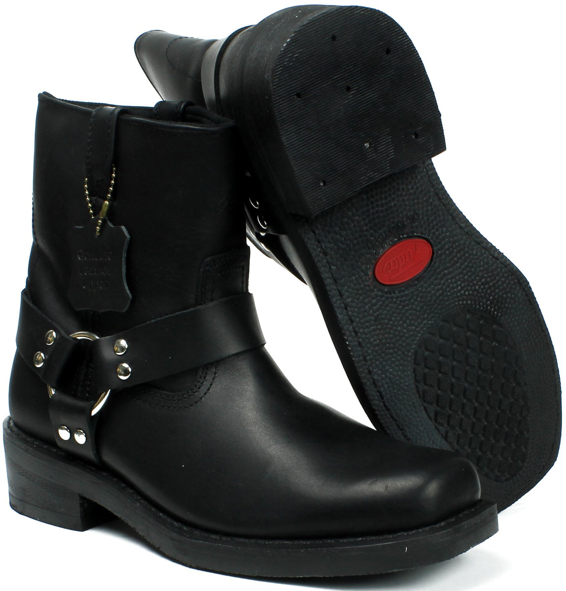 Fuda Men's Western Harness Boot Black & Brown 3612 3613 – citishoesusa