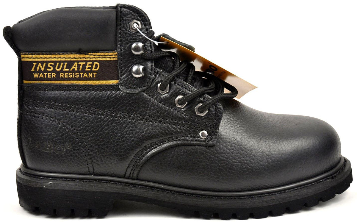 LABO Men's Genuine Leather Work Boot BLACK – citishoesusa